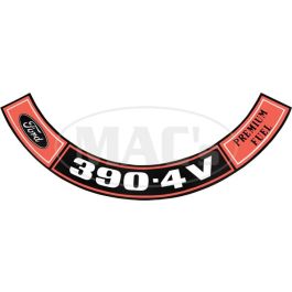 Eckler's Ford Pickup Truck Air Cleaner Decal - 4 Barrel 390 CID | Ford ...