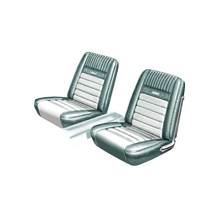 Ford Mustang Seat Covers Front Buckets Only Aqua L 2929 White L 2290 Pony Interior Embossed Running Horses OnThe Backrest All Body Styles